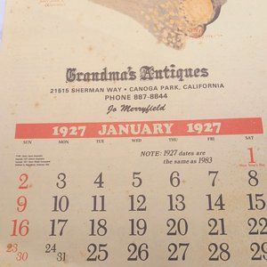 Art | Vintage Liberty Calendar 1927 | Poshmark